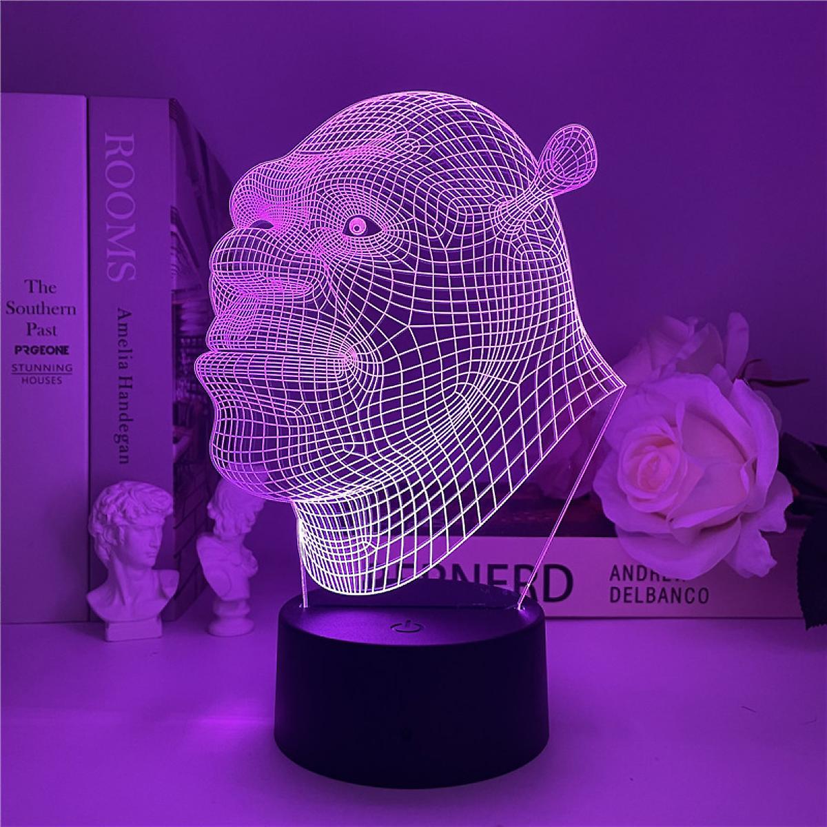 Figurines - Shrek 2 Movie Action Figure - 3D Illusion LED Shrek Forever ...