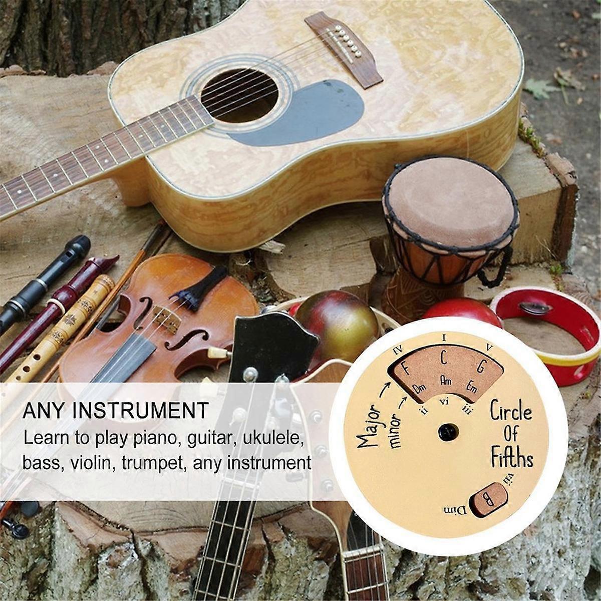 Circle of Fifths Wheel,Wooden Melody Tool,Precision Musical Instruments ...