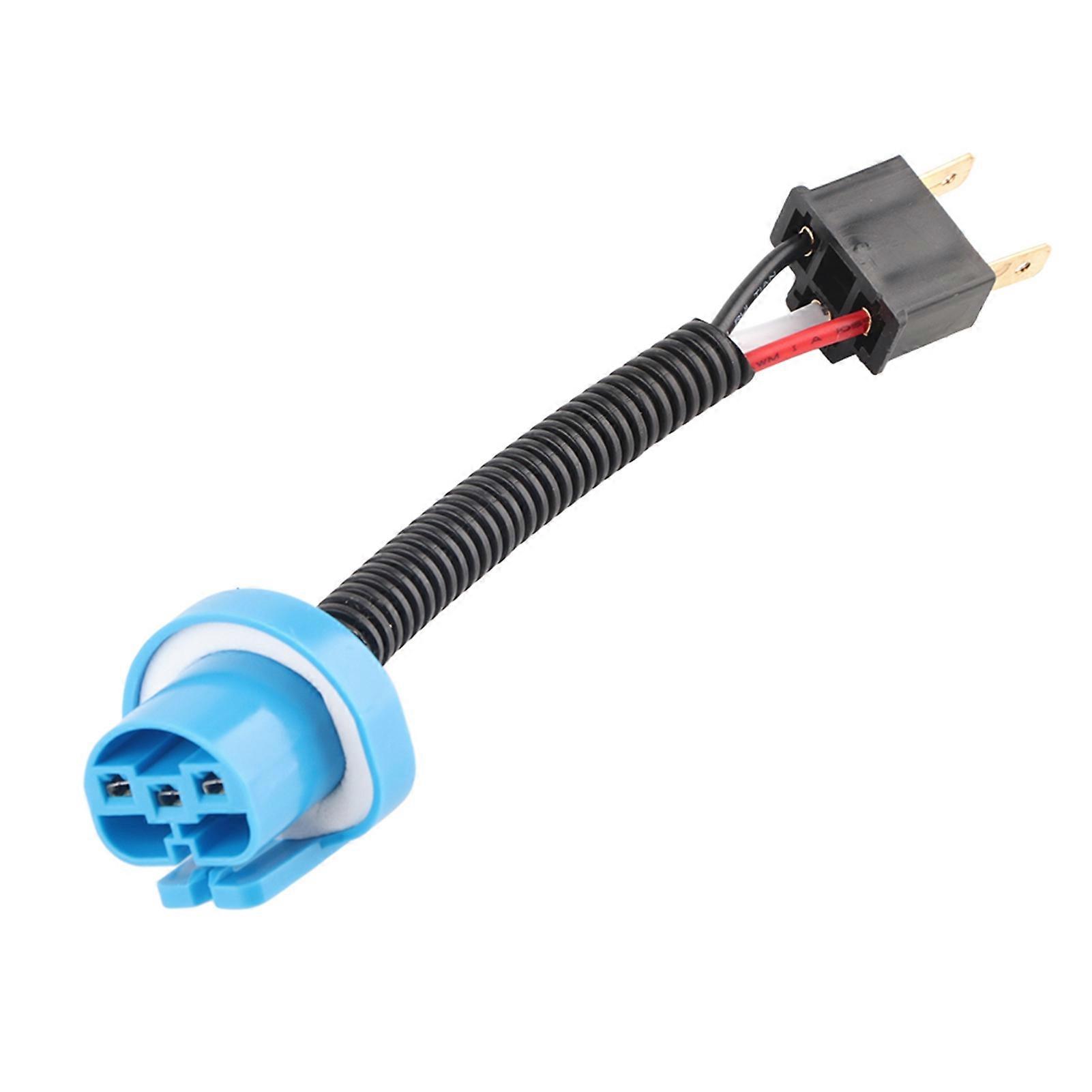2Pcs 9007 Male to H4 Female Plug Headlight Conversion Cable Wire ...
