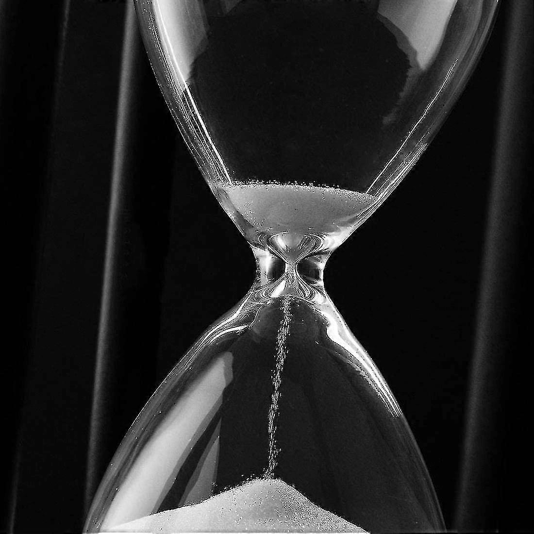 20 Minutes Hourglass White Sand Timer Wooden Black Stand Hourglass ...