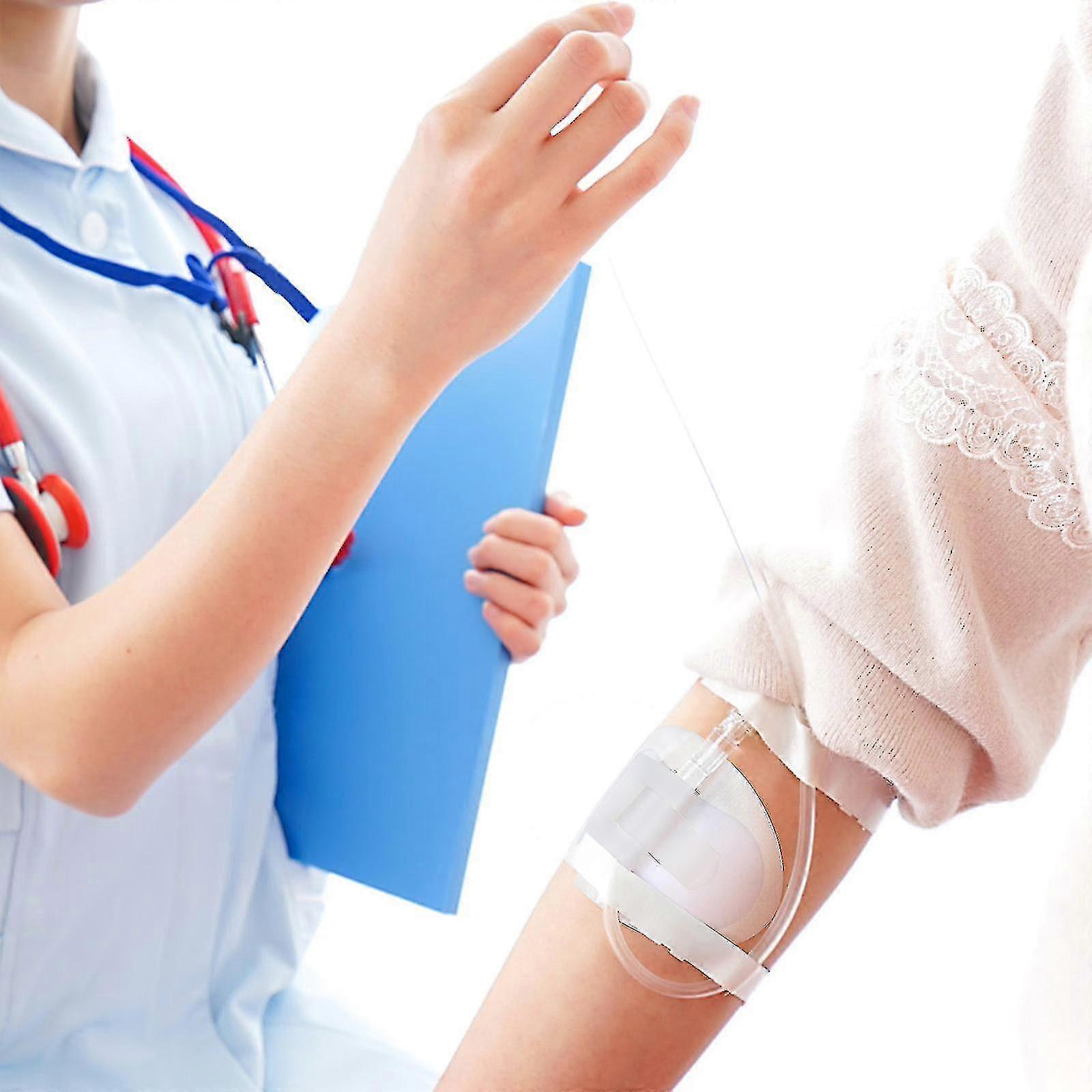 10 Pcs stiker catheter fixing sticker wrap band fasteners catheter leg ...