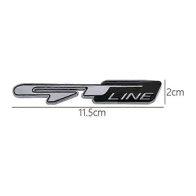 3d Metal Gt Line Logo Car Fender Trunk Badge Decal For Peugeot 5008 308 ...