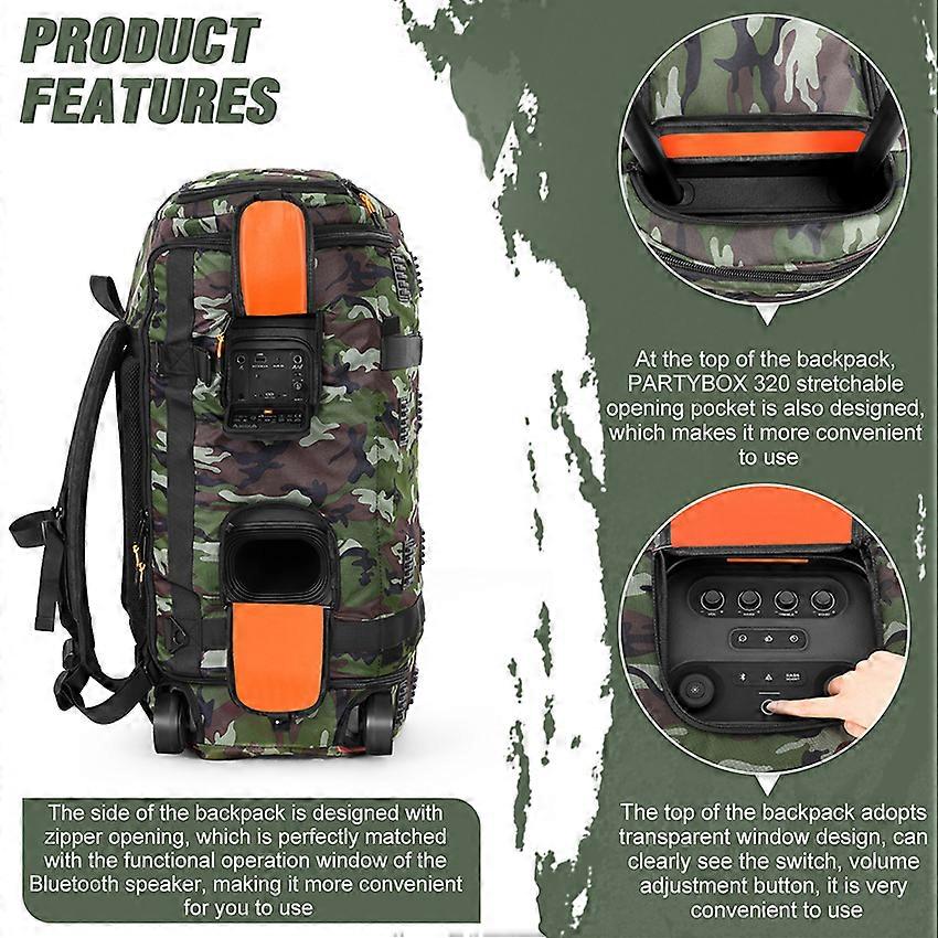 Bluetooth Speakers Case for JBL PARTYBOX 320 Speaker Bag Portable ...