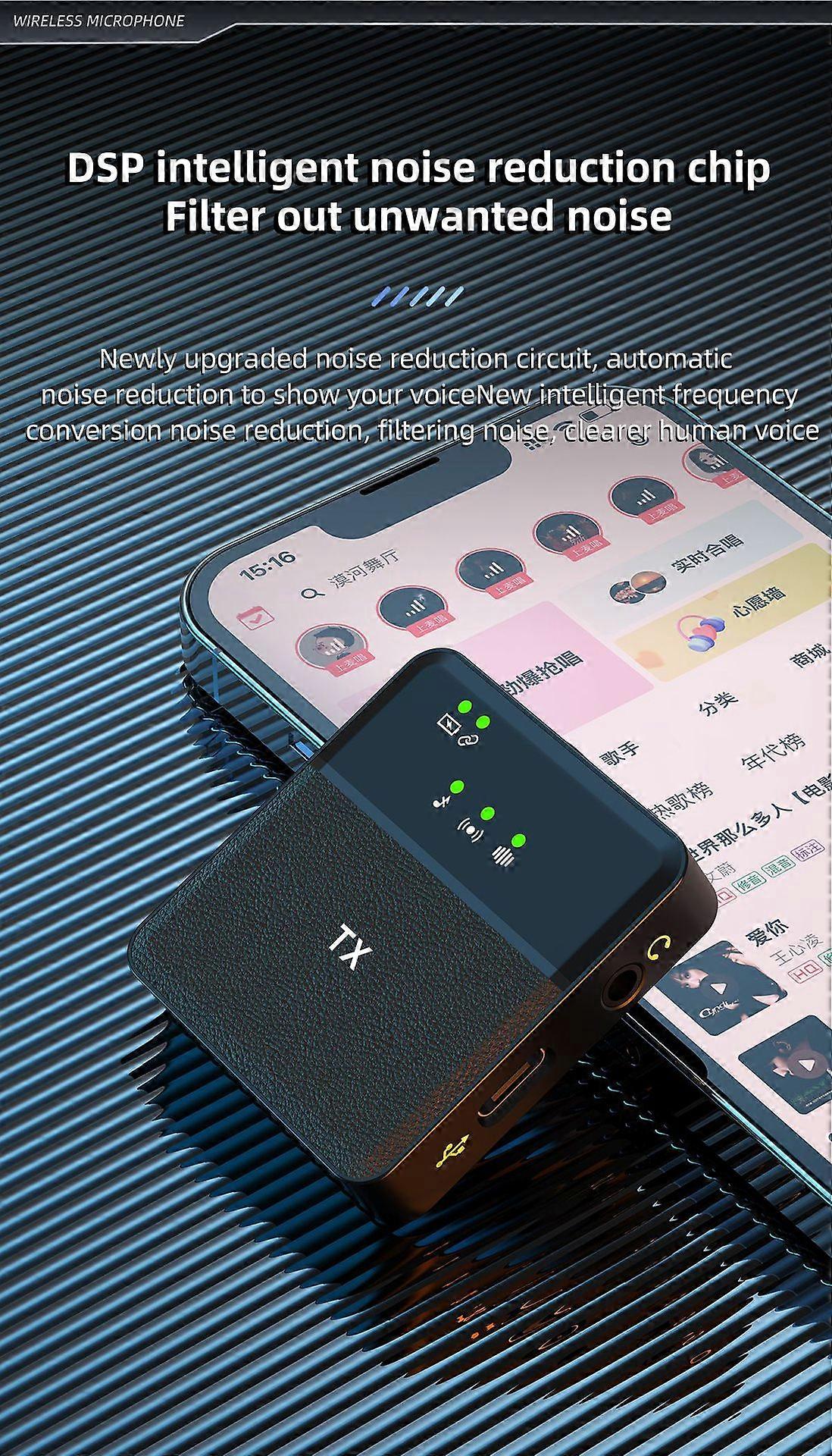 OHPA SX9 Wireless Lavalier Microphones, 2.4G sound reception, noise ...