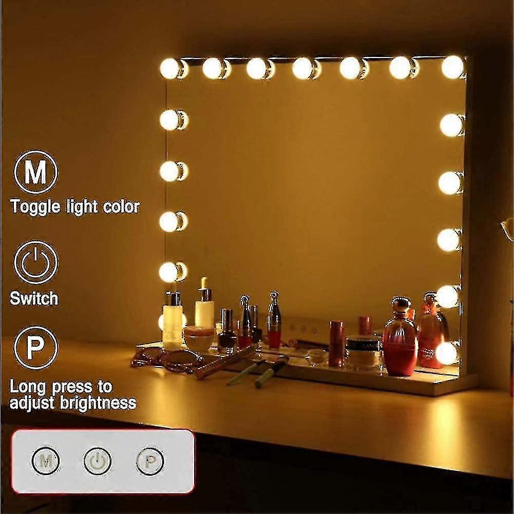 3 Color Light & 14 Dimmable LED Bulbs, Usb Charging Port For 70 X 55 ...
