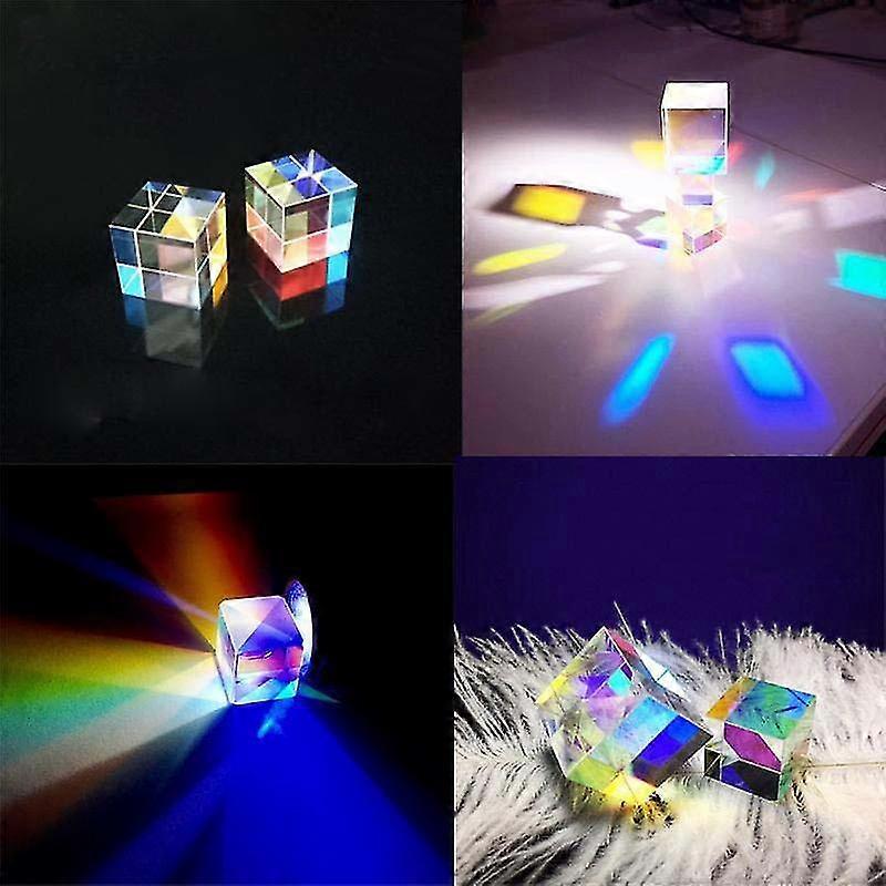 Color Prism Combin K9 Optical Glass Lens Light Cube Small Cement Lens ...