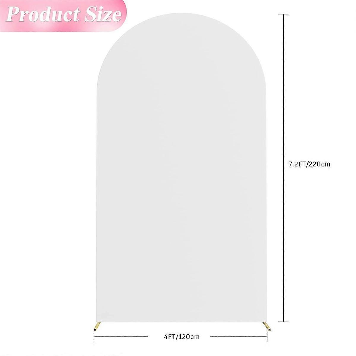 7.2FT Wedding Arch Cover Fitted Wedding Arch Stand Covers Round Top for ...