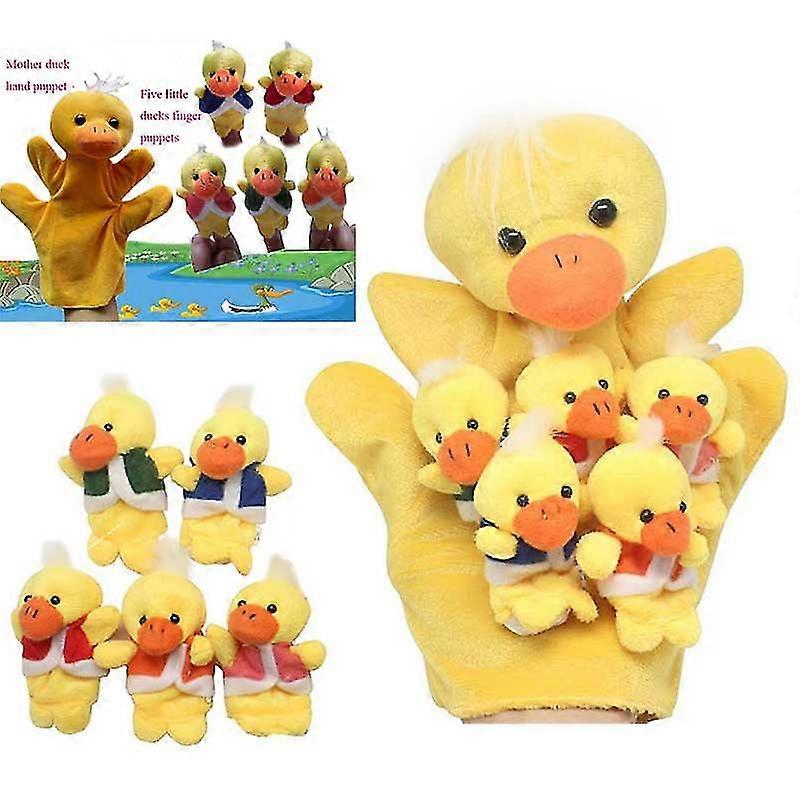 Cute Five Little Ducks Animals Hand Finger Puppets Story Telling ...