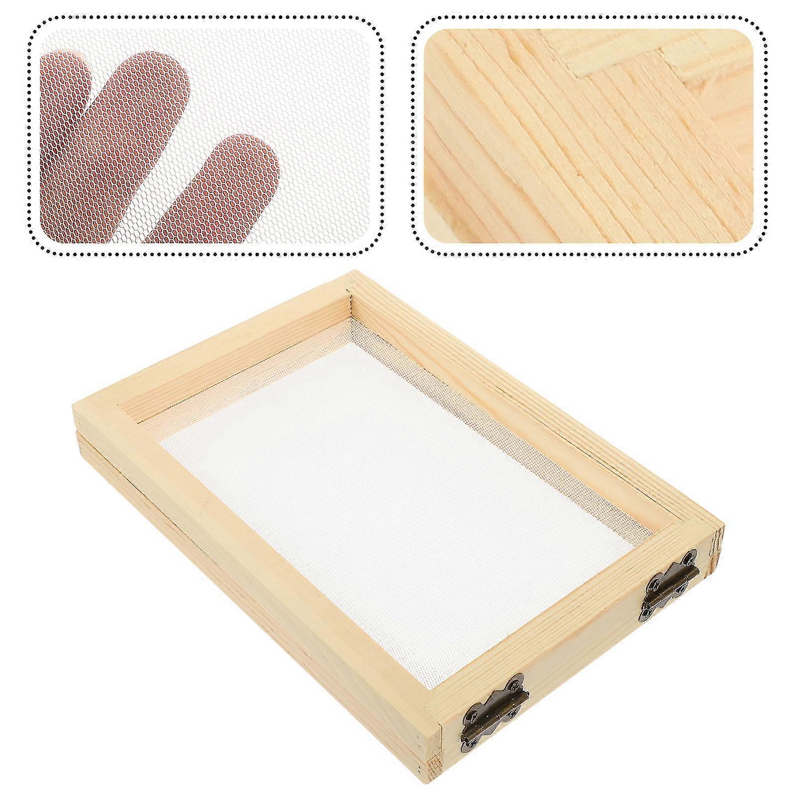 Wooden Paper Making Frame Paper Making Mold Diy Frame Screen Mesh Tool ...