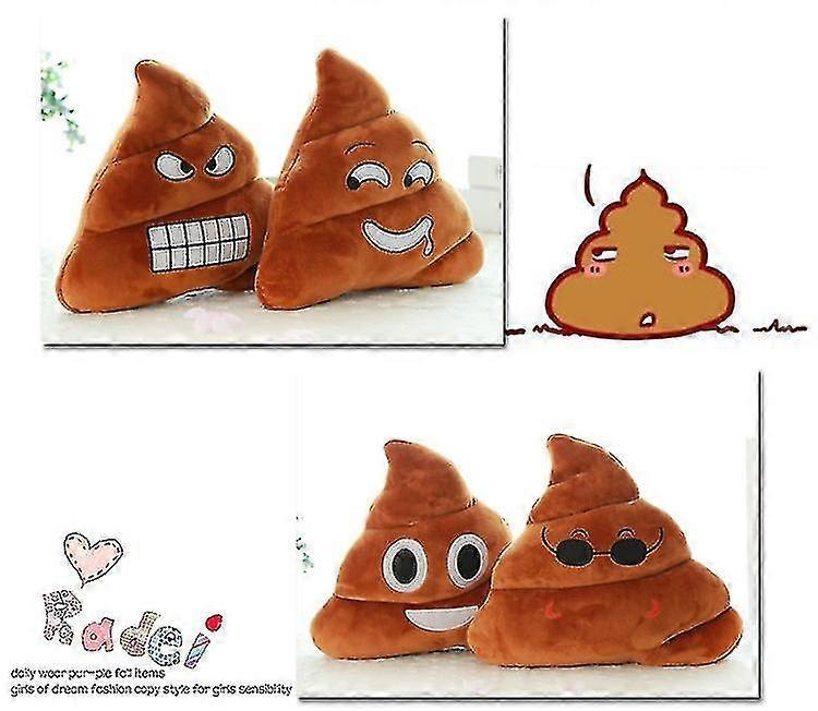 35cm Emoji Poo Shape Emoticon Pillow Stuffed Plush Soft Toy-laughing ...