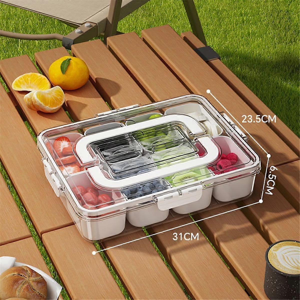 Multi-Compartment Food Storage Box Food Box Container Transparent ...