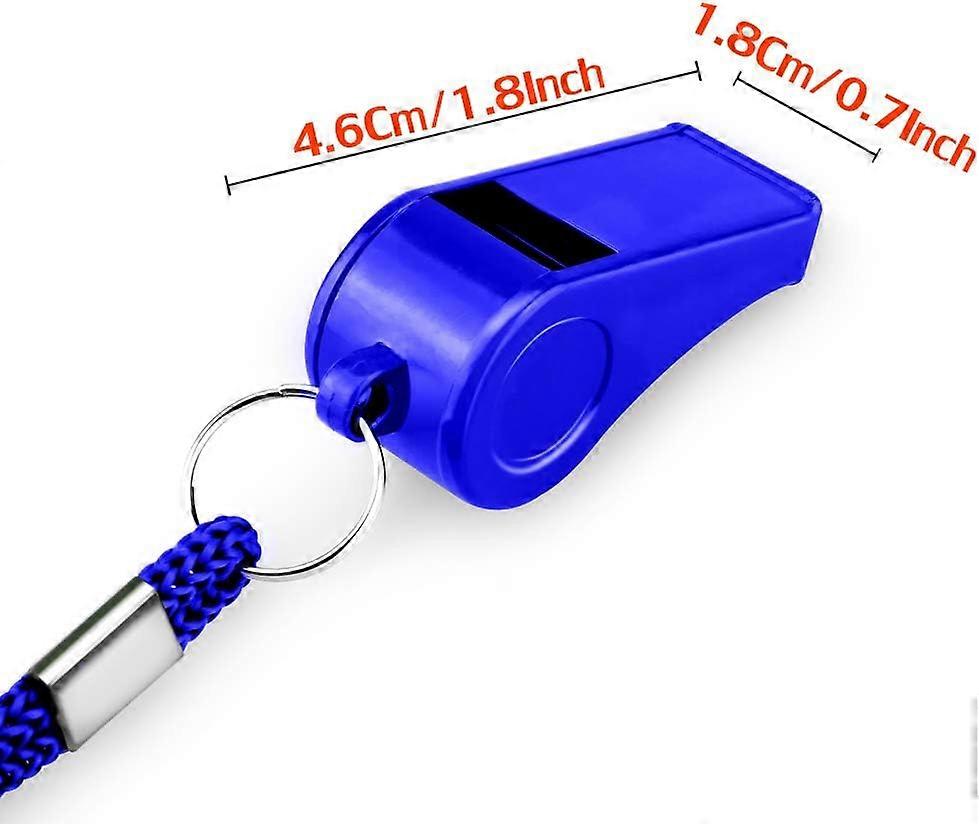 Whistle with Lanyard, 2 Pack Blue Plastic Whistle, Super Loud Sports ...