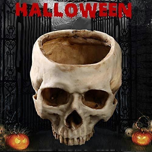 Skull Resin Skull Head Flower Pot Halloween Decorations, Plant Bowl ...