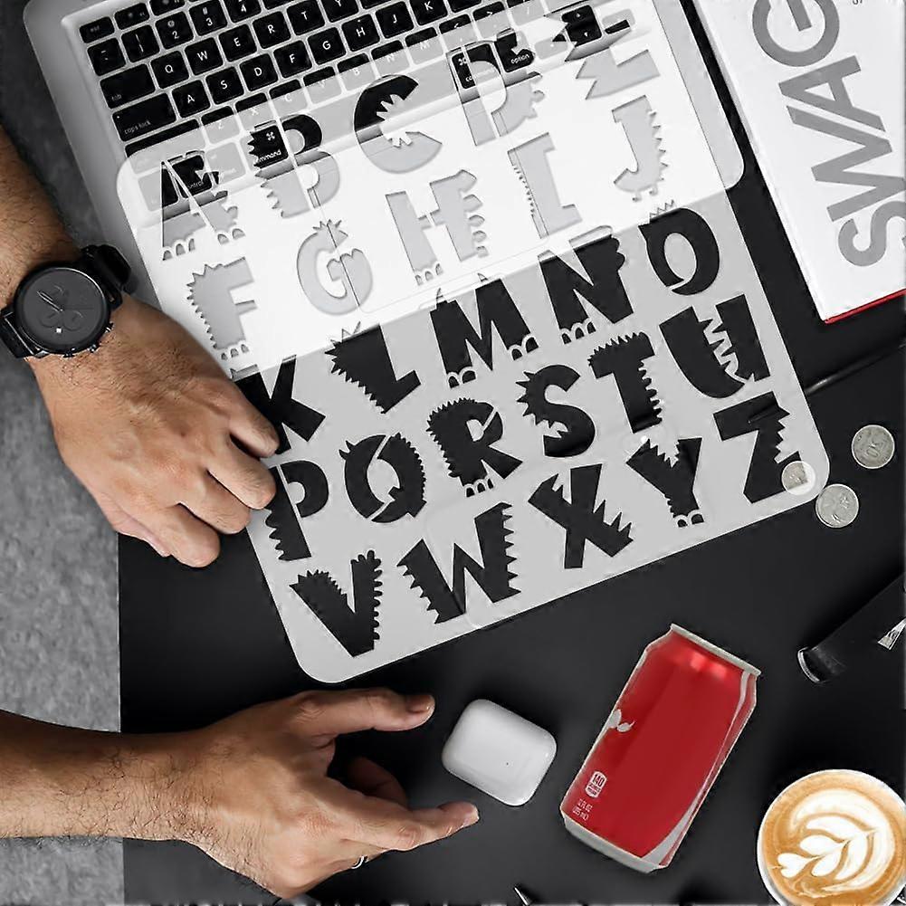 Dinosaur Alphabet Stencil for Painting 11.8x11.8 inch 26 English ...