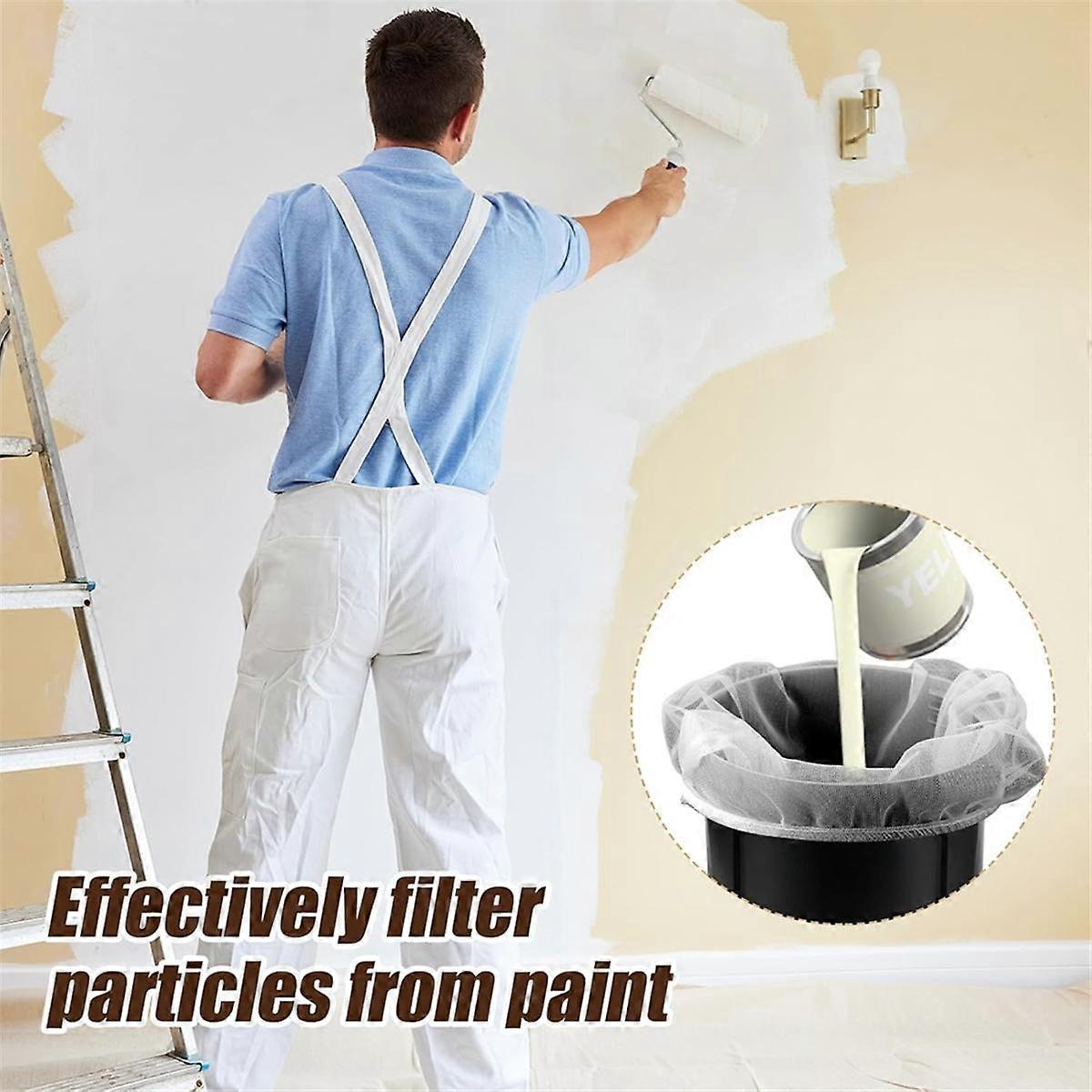 6pcs Paint Filter Bag 2 Gallon, White Bucket Strainer Plastic Putty ...