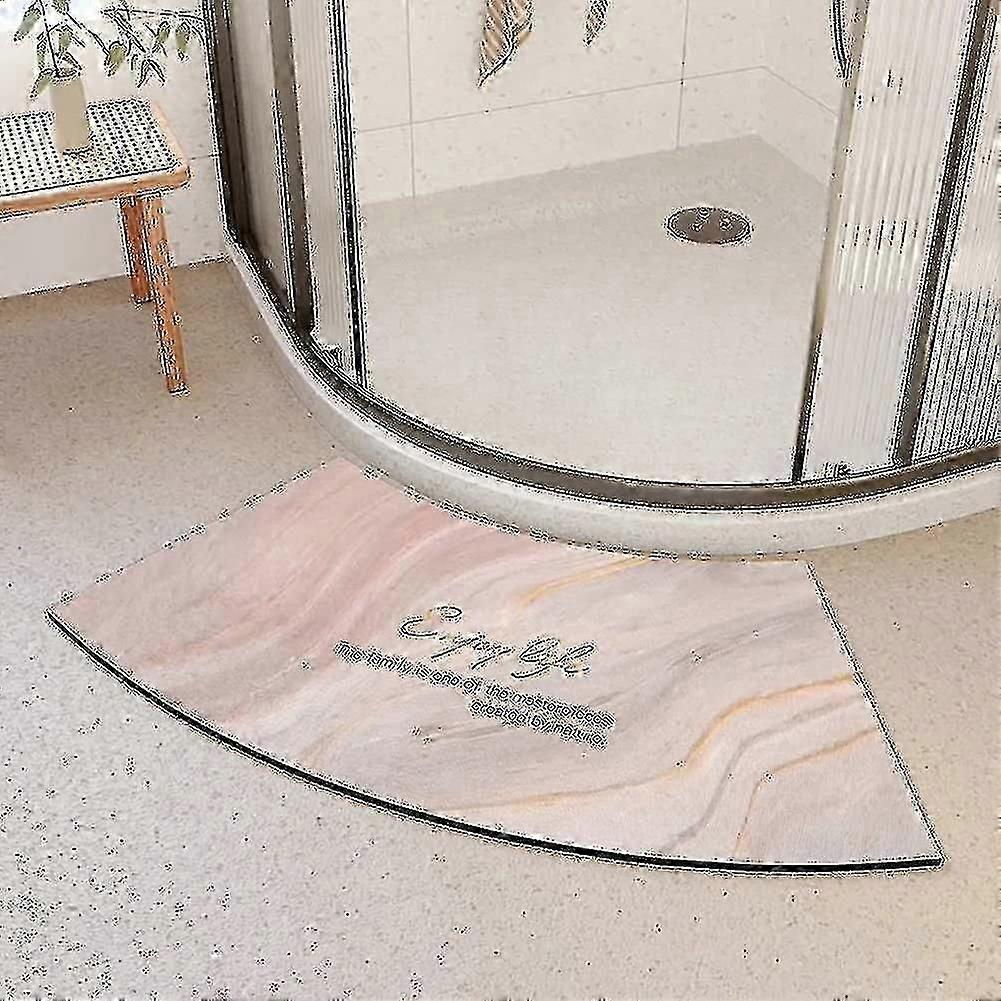 Mott 50 Fast Drying Corner Shower Mat Non Slip Curved Bath Mat For ...