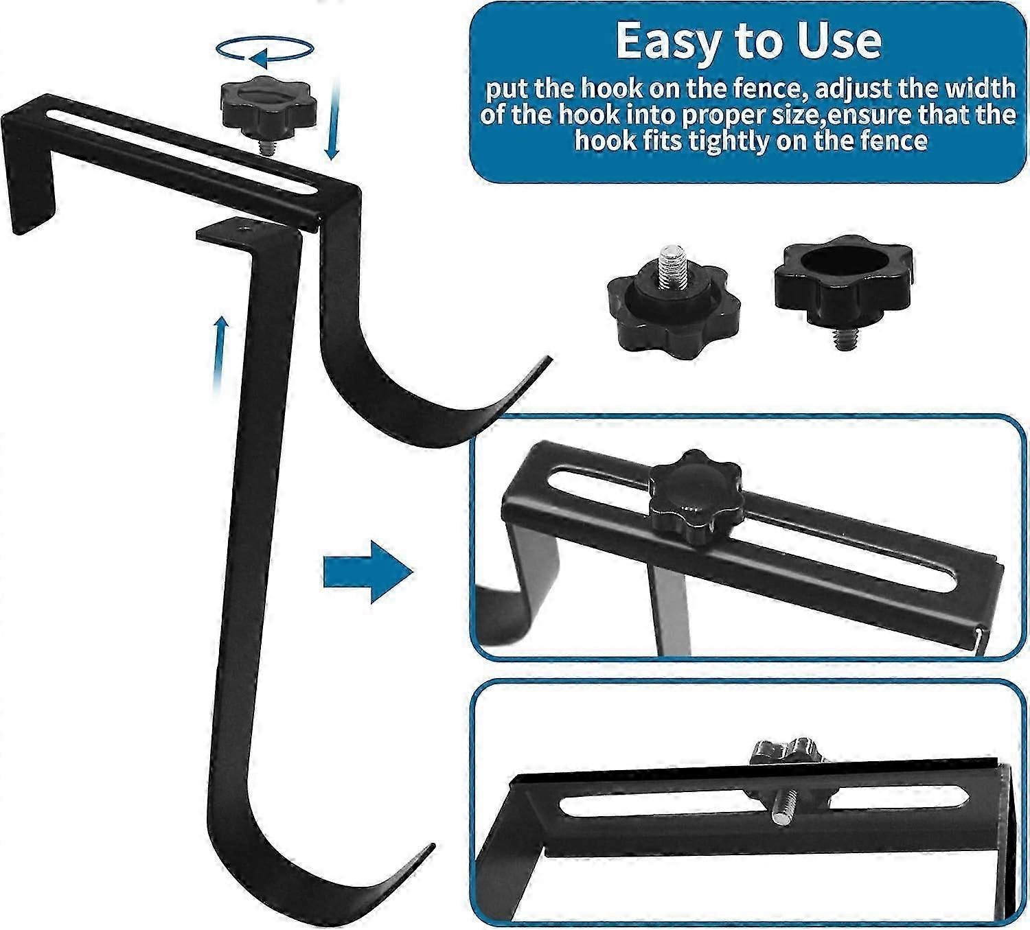 Adjustable Aluminum Pool Pole Hanger,Pool Fence Hooks for Pool Poles ...