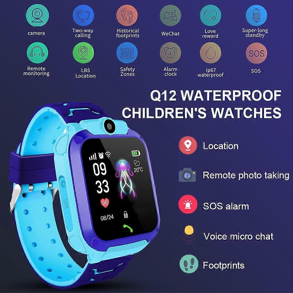 With 4G Sim Card Smart Watch For Child 4G Smartwatch WIFI Tracker Voice ...