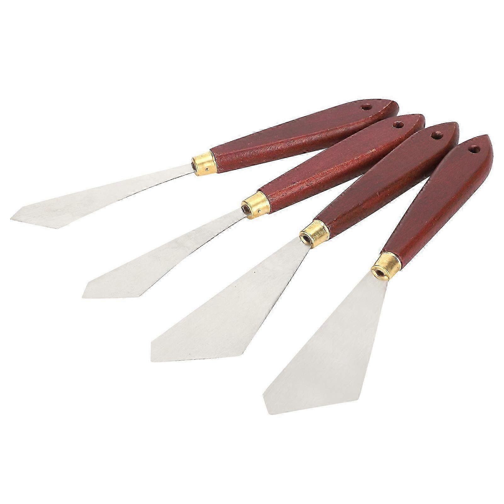 4-Piece Stainless Steel Palette Knife Set for Oil & Acrylic Painting ...