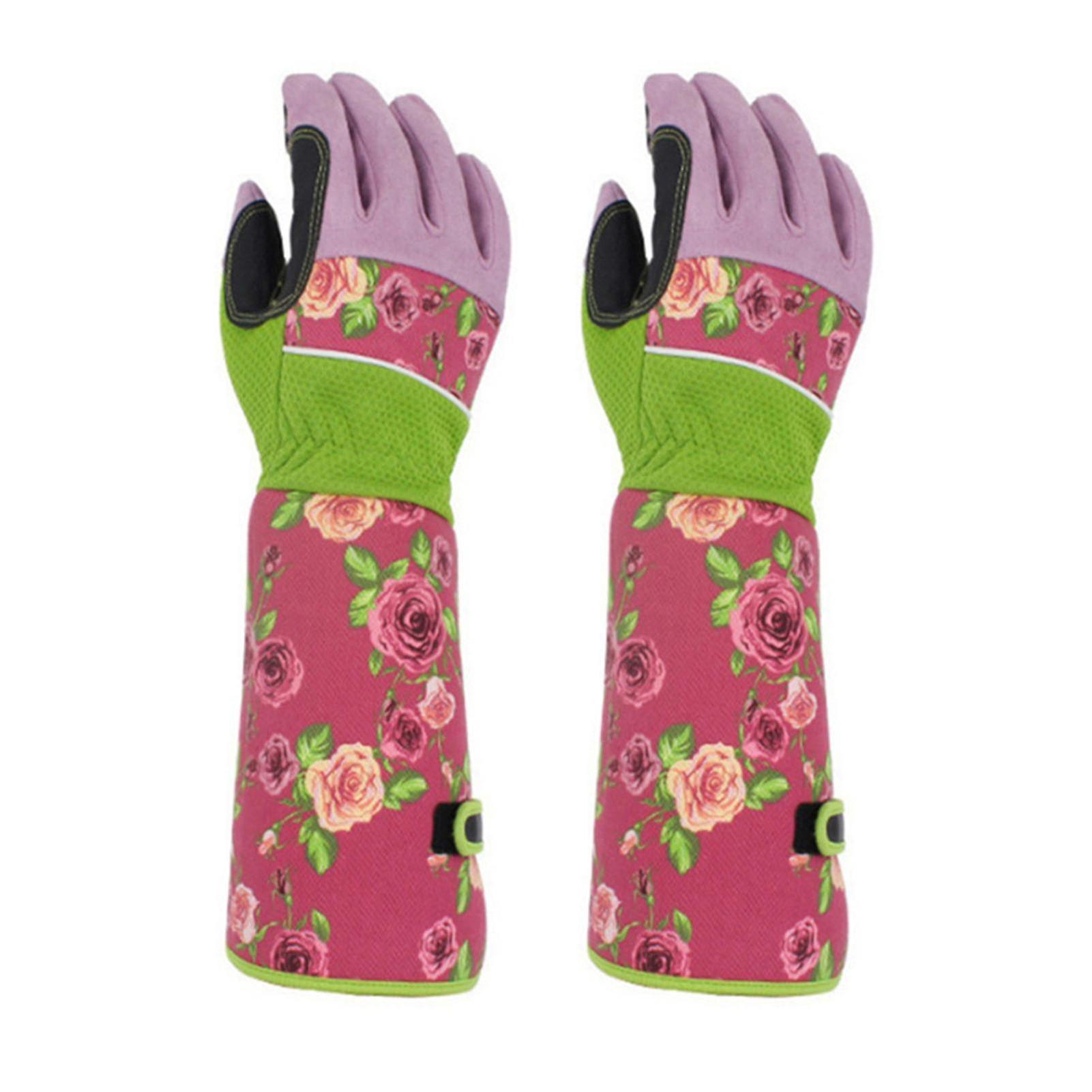 Long Gardening Gloves Rose Pruning Thorn Proof Garden Gloves With Long Forearm Protection(a ...