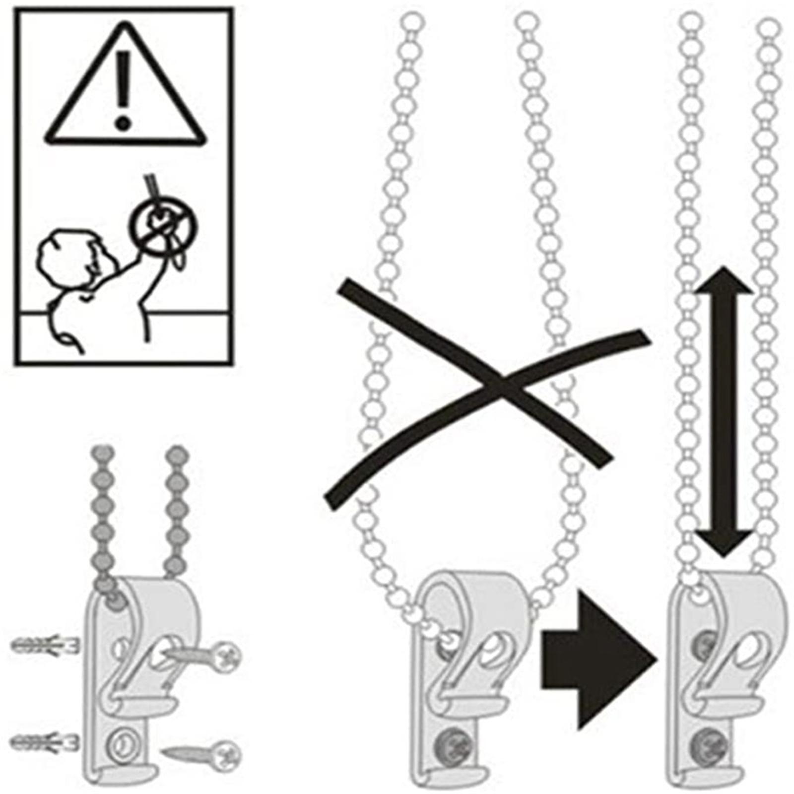 8 Pcs Clear Roller Blind Hook Safety Chain Retainer Blind Chain ...