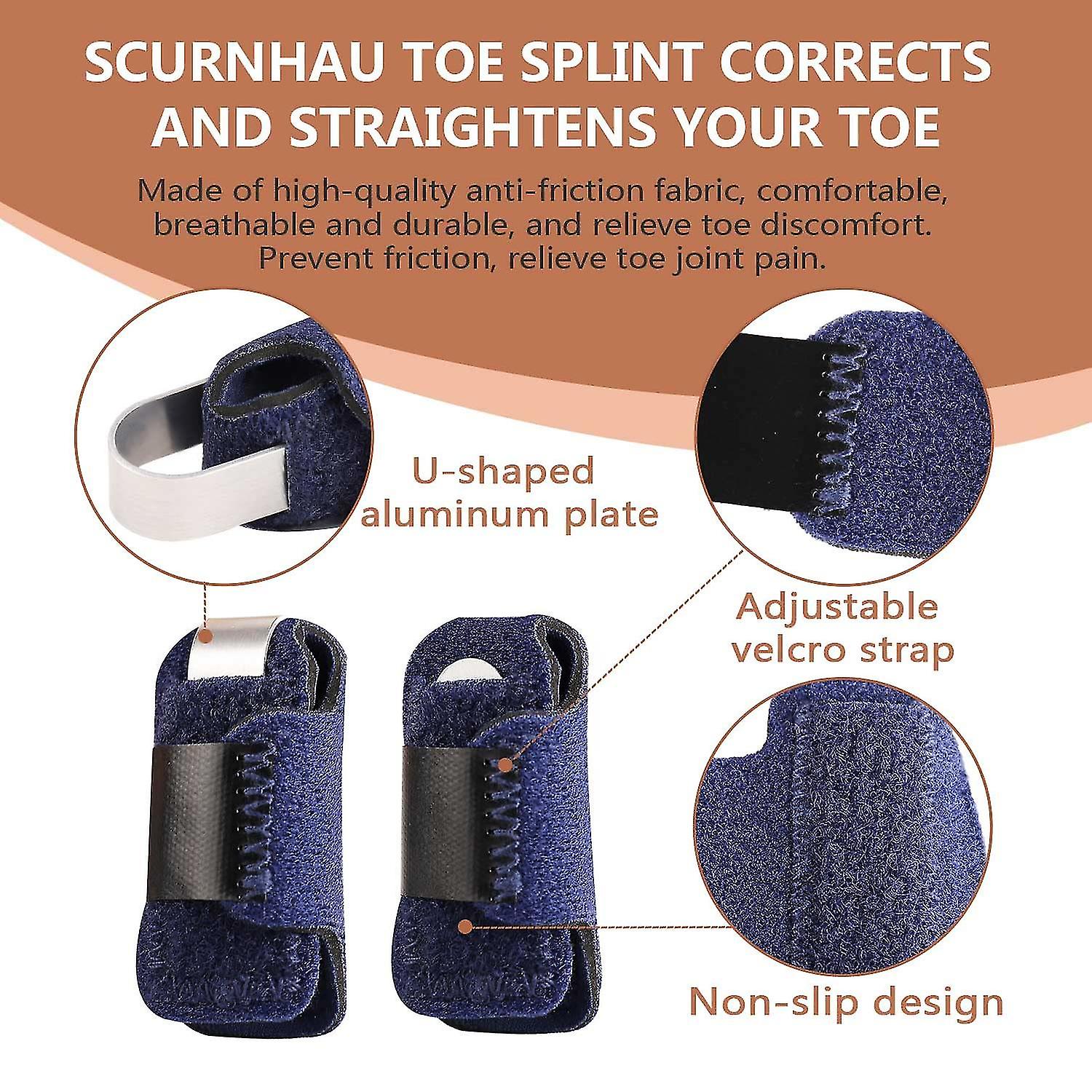 2023 New Toe Splint U-shaped Toe Corrector Brace Toe Straightener Of ...