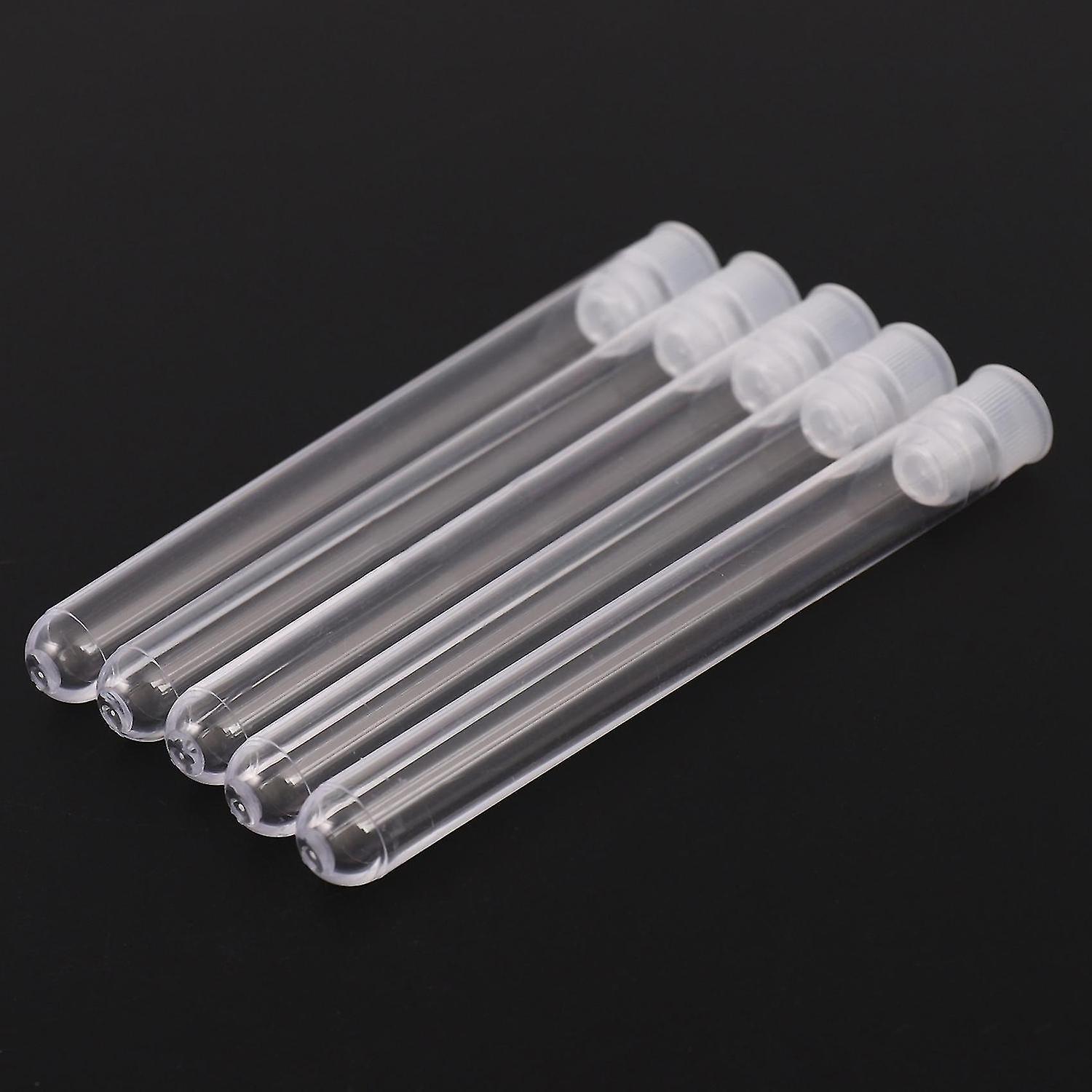 100pcs Clear Tube With Cap 12x100mm U- Bm Transparent Tube Lab | Fruugo UK