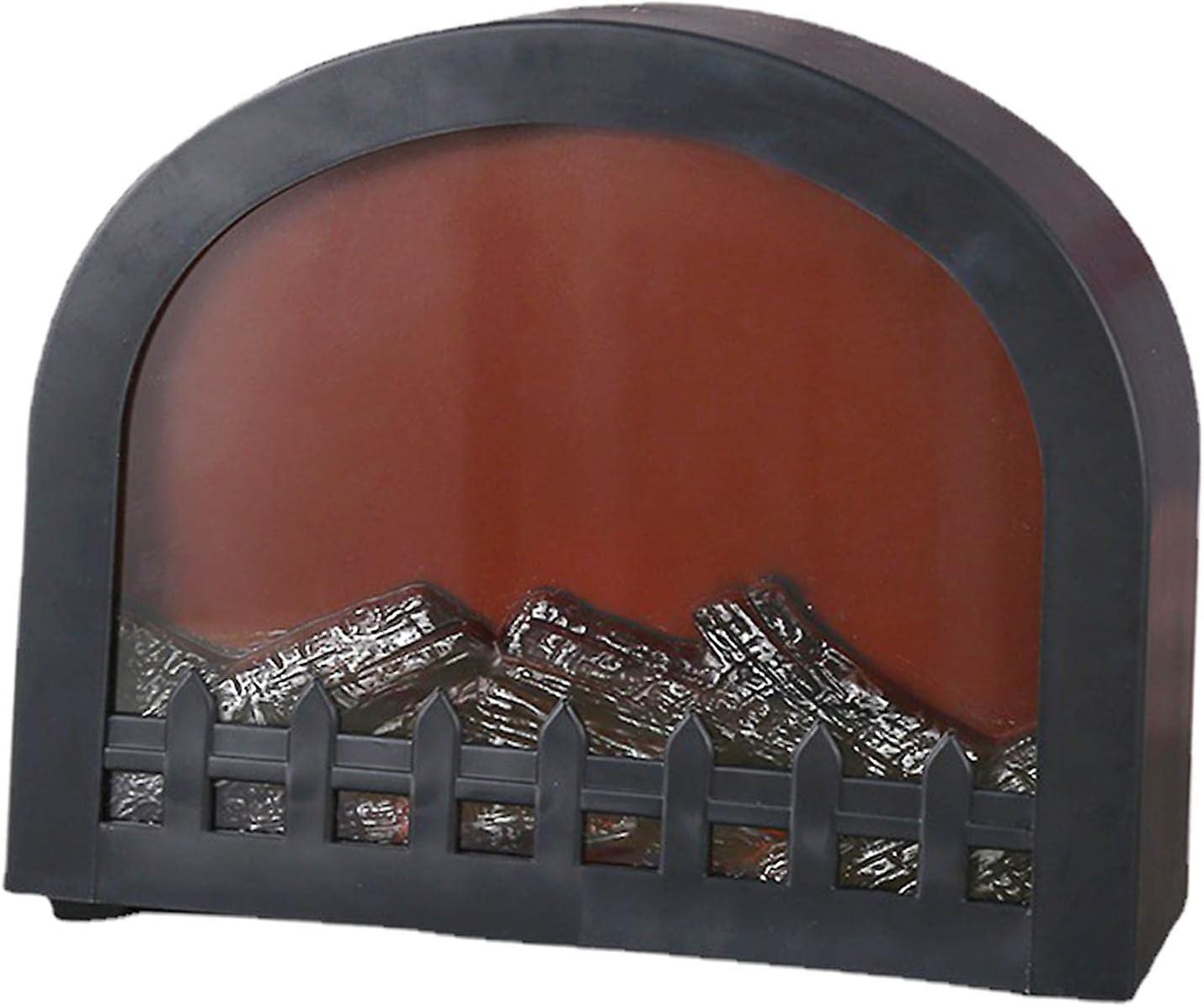 LED Fireplace Lantern Night Lamp - Portable Decorative Log Flame Effect ...