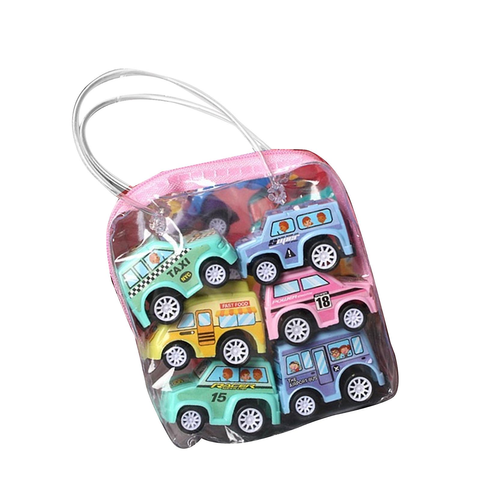 6PCS Pull Back Toy Car Kit Enamelled Anti Shock Pull Back Toy Play Set ...