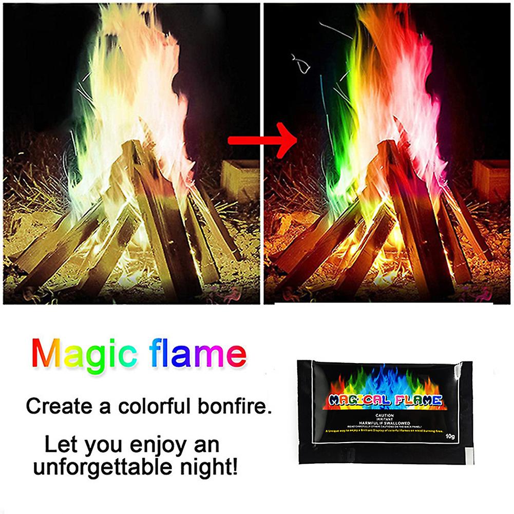 10 Pack Magic Fire Powder Colorful Flames Packets for Bonfires ...