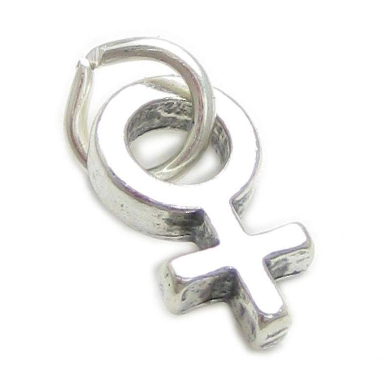 Female Symbol Sterling Silver Charm .925 X 1 Lady Charms - 3855 | Fruugo UK