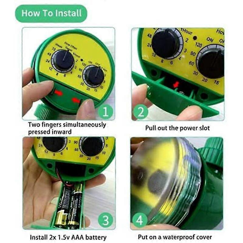 Garden Irrigation Controller Automatic Watering Timer Battery Powered ...