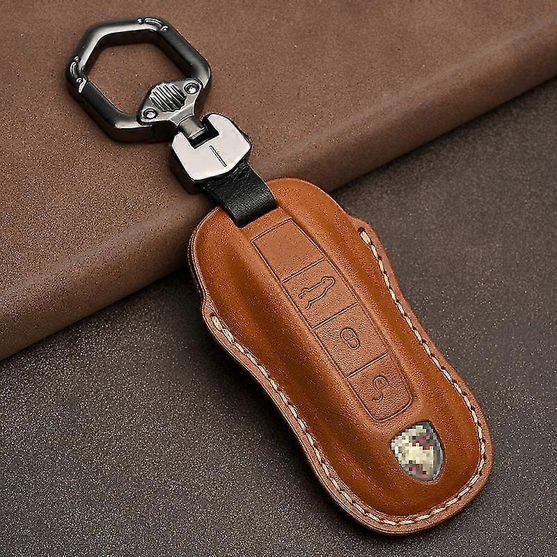 Leather Car Key Case for Porsche Macan key case Kayenne Panamera 911 ...