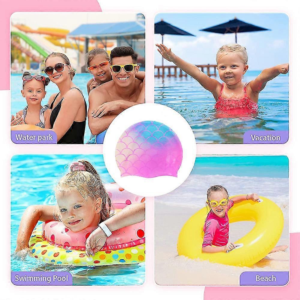 Swim Cap Waterproof Bathing Pool Silicone Swimming Caps Swimming Hats ...