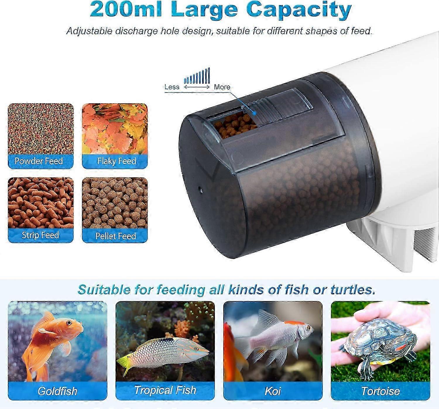Automatic Fish Food Dispenser with Timer and LCD Display for Aquarium ...