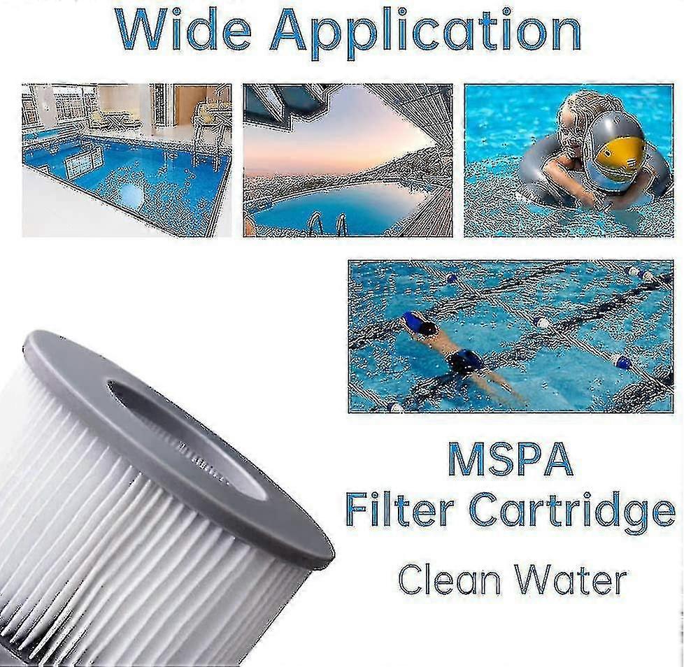 2024 Set Of 2 Replacement Filters For Mspa Fd2089 - Cartridge Pump For ...