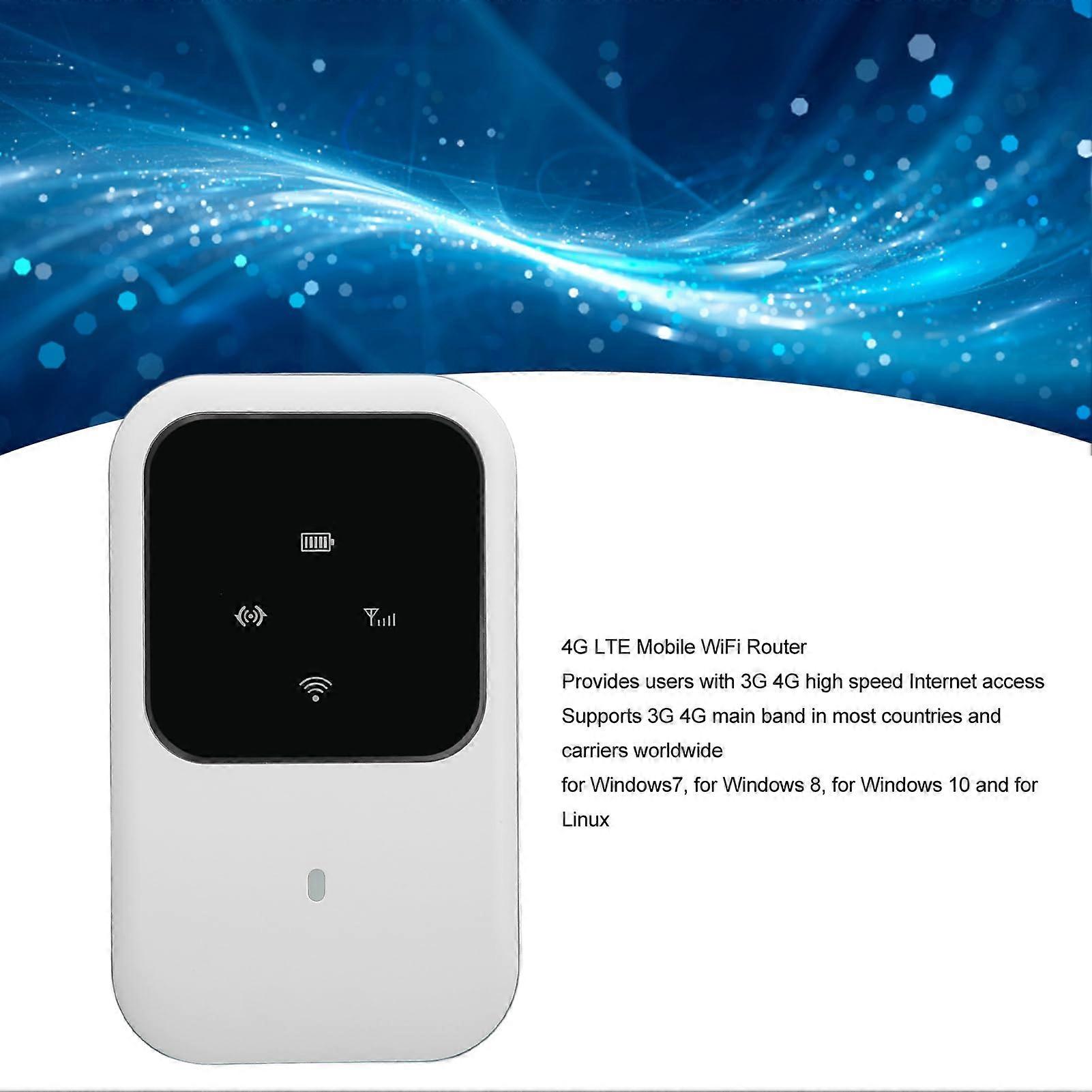 Portable 4G WiFi, Mini Mobile WiFi Hotspot with SIM Card Slot, Portable ...