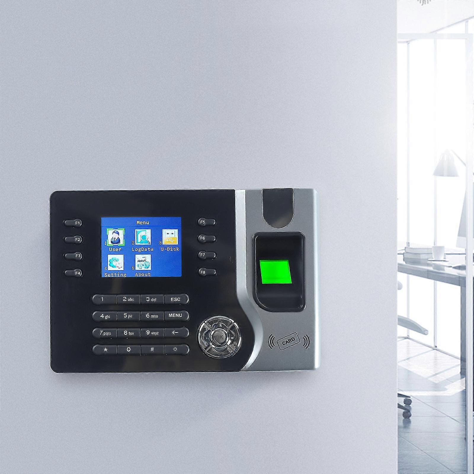 Time Clock For Employees Lcd Display Automated Biometric Fingerprint ...