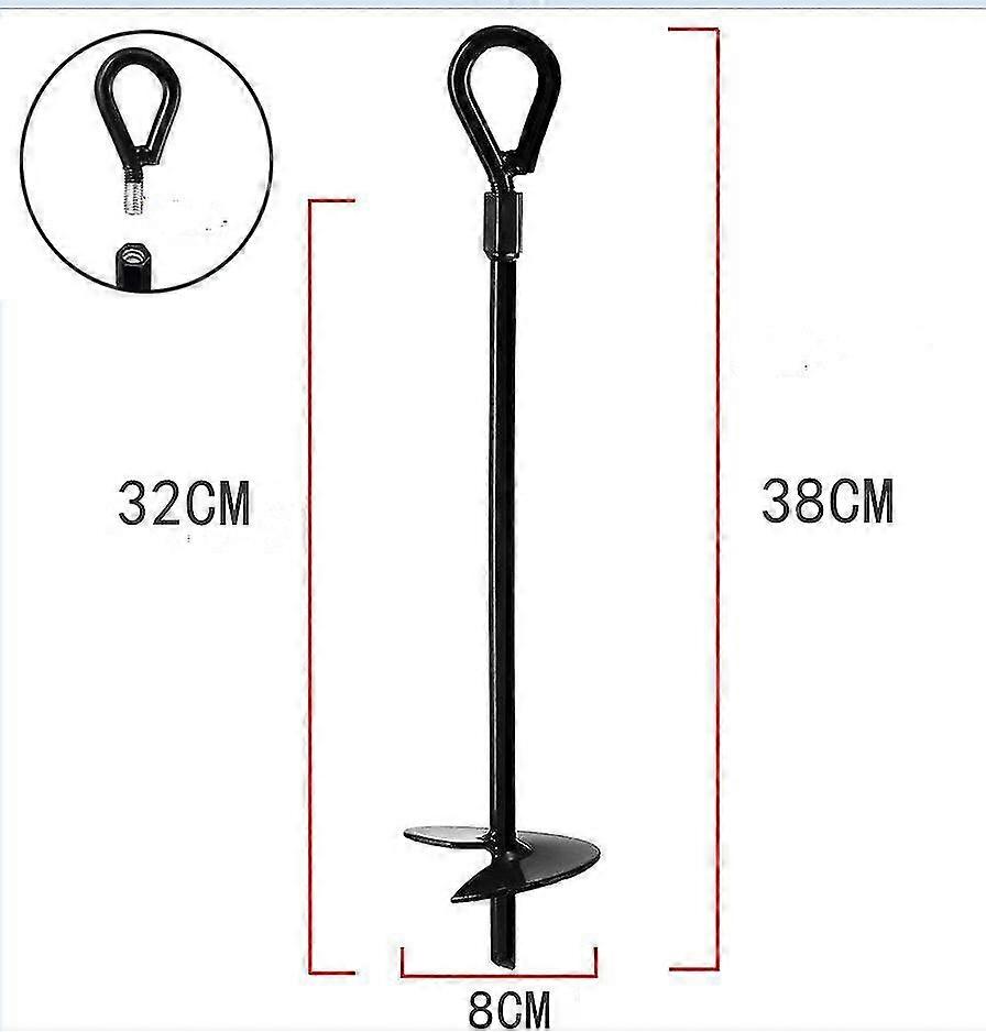 Ground Anchor Kit, Set Of 4 Earth Augers, Drill Ready, 15" Long, 3 ...