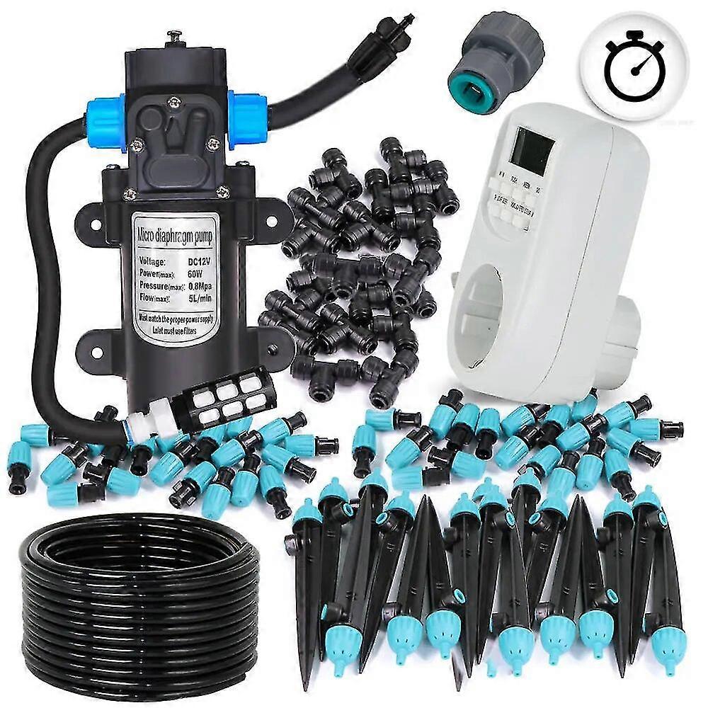 Excellent 45-60w Self-priming Pressurize Pump Garden Drip Watering Kit ...