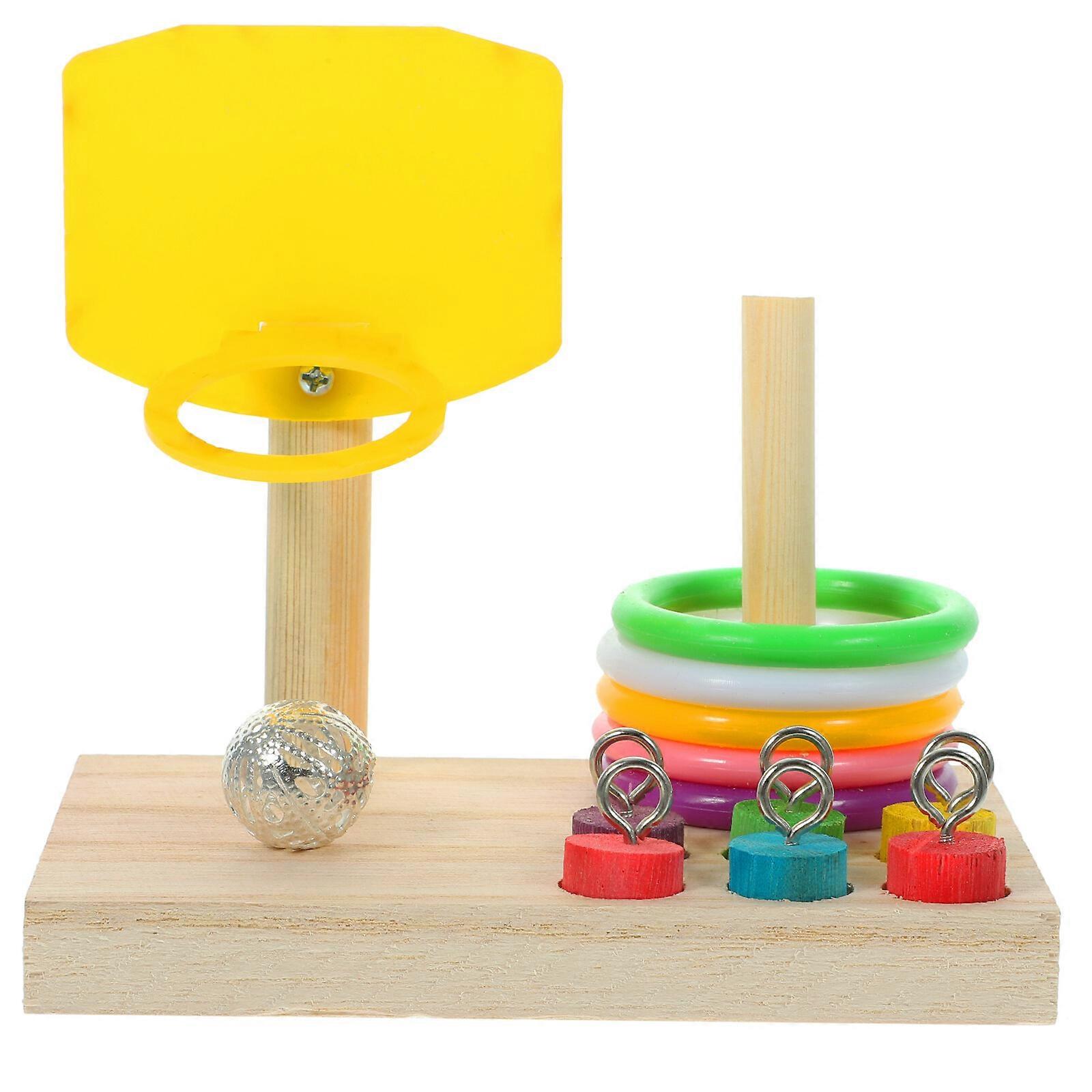 1 Set Parrot Bird Cage Toy Mini Basketball Shooting Toy Bird Training ...