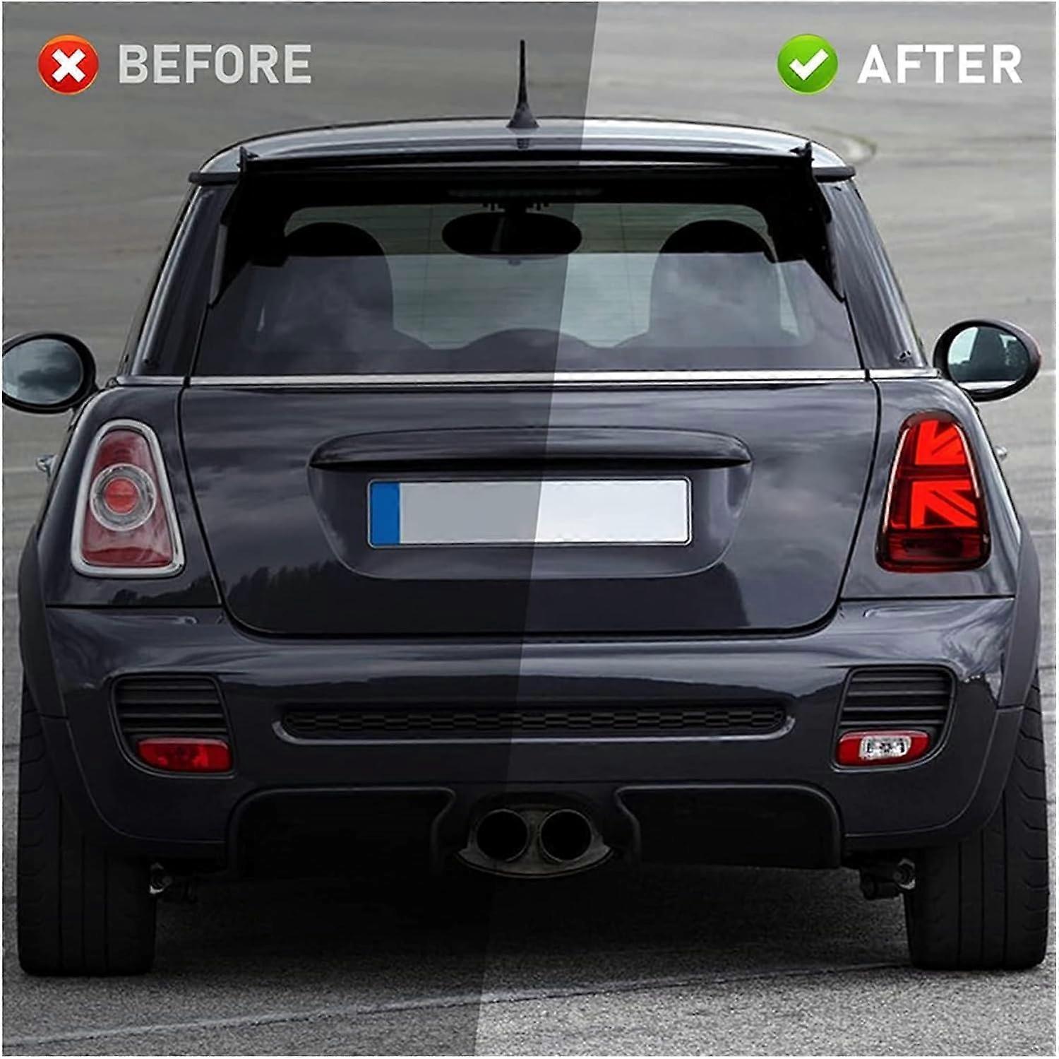 Union Jack Led Tail Lights Assembly Compatible for BMW R56 R57 R58 R59 ...