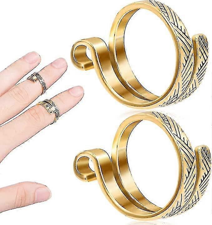 2 stuks breien gehaakte lus ring verstelbare gehaakte vinger ring ...