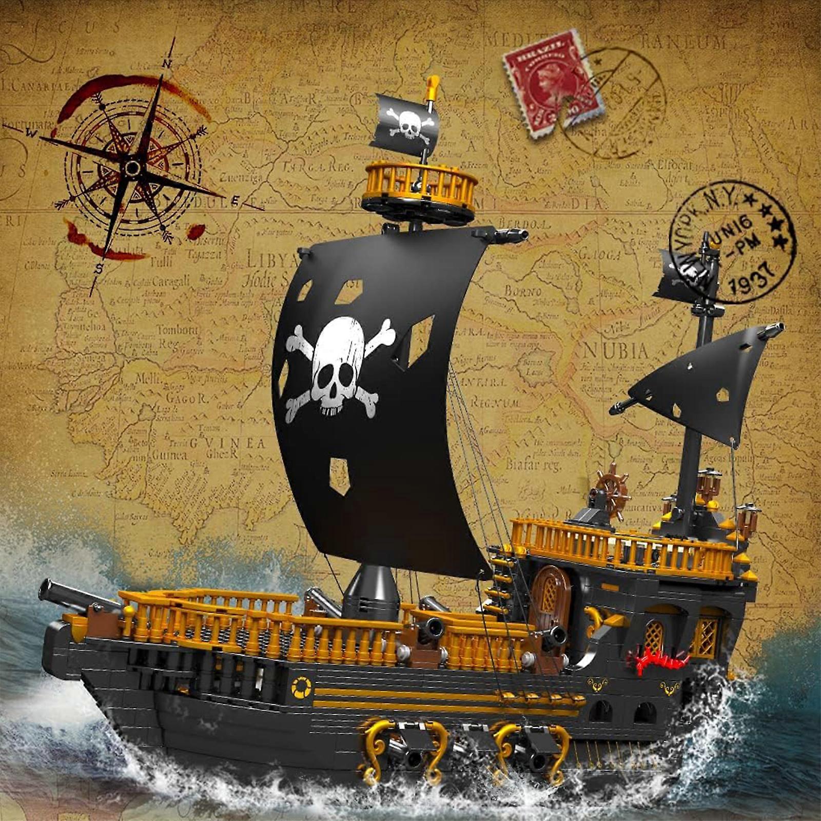 Mould King Gull Pirate Ship Building Set Toy, Ship Model Building ...