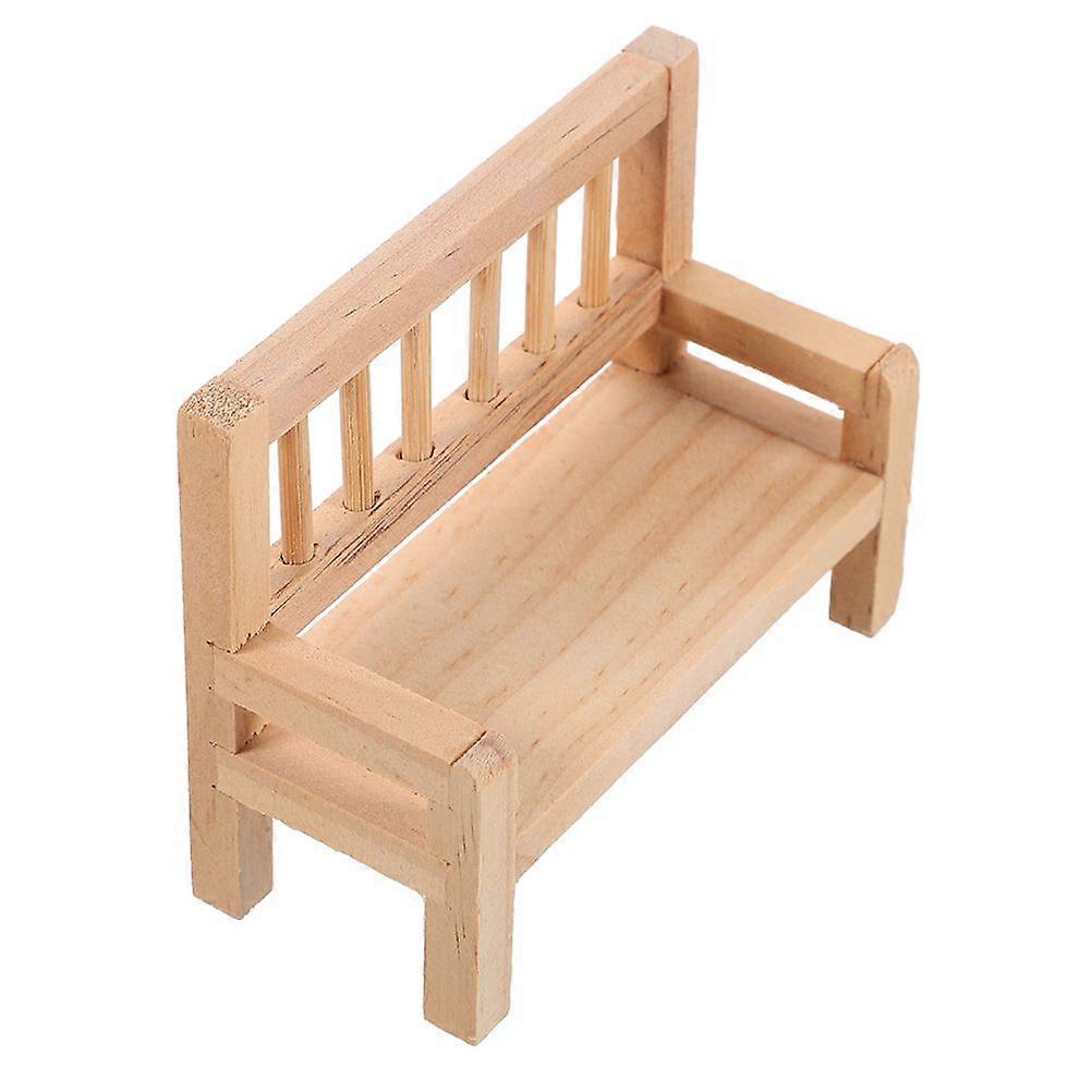 Miniature Bench Model Mini House Bench Doll House Furniture Props Decor ...