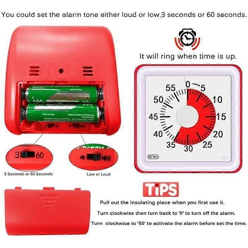 Visual Analog Timer Silent Countdown Time Management Tool for Kids and ...