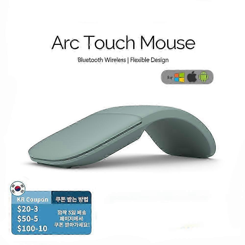 1600 DPI Bluetooth 4.0 Wireless Mouse Foldable Arc Touch Mause Folding ...