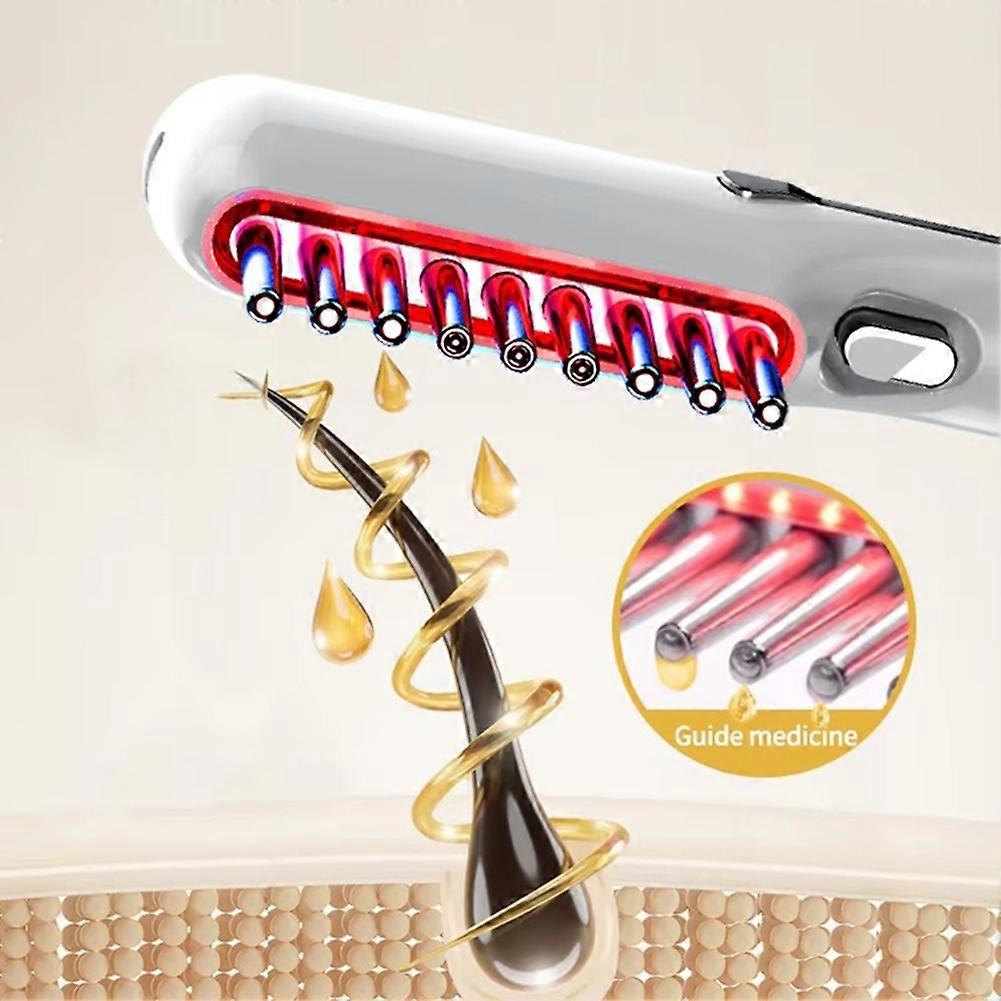 Electric Hair Growth Massage Comb Microcurrent Skin Applicator LED Red ...