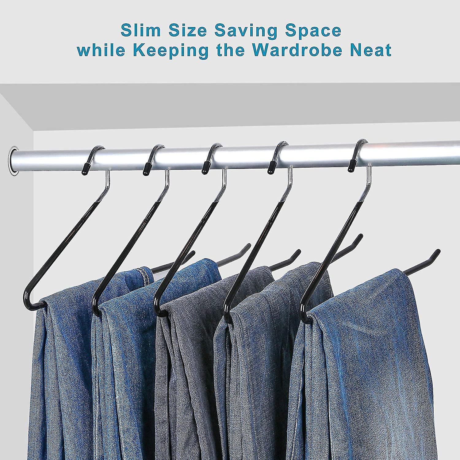 Heavy Duty Metal Slacks/trousers Hangers Open Ended Pants Easy Slide ...