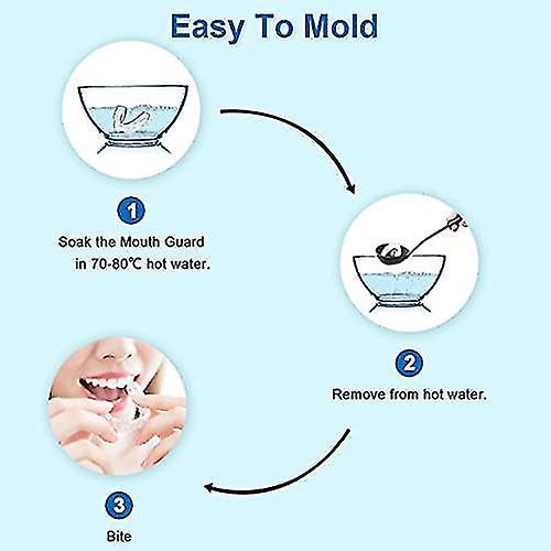 Kids Mouth Guard For Teeth Grinding, Pack Of 4 Bite Guards + Dental ...